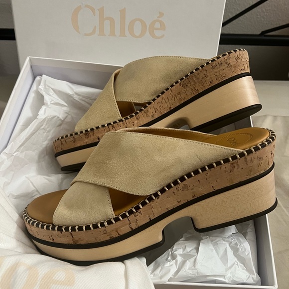 Chloe | Shoes | New Chloe Suede Platform Mule Sandals | Poshmark
